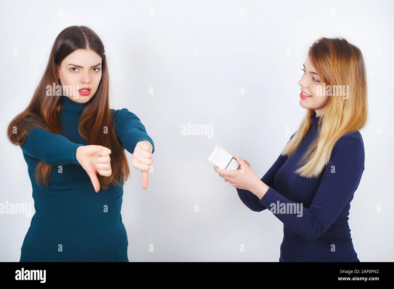 Quitting smoking concept. Hand is refusing cigarette offer Stock Photo ...