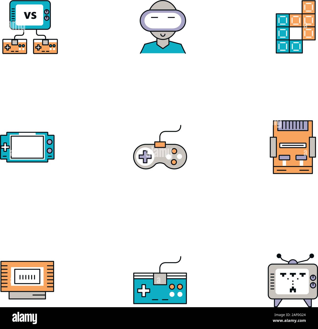 bundle of video game icons Stock Vector Image & Art - Alamy