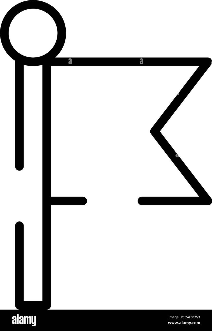 flag guide position isolated icon Stock Vector Image & Art - Alamy