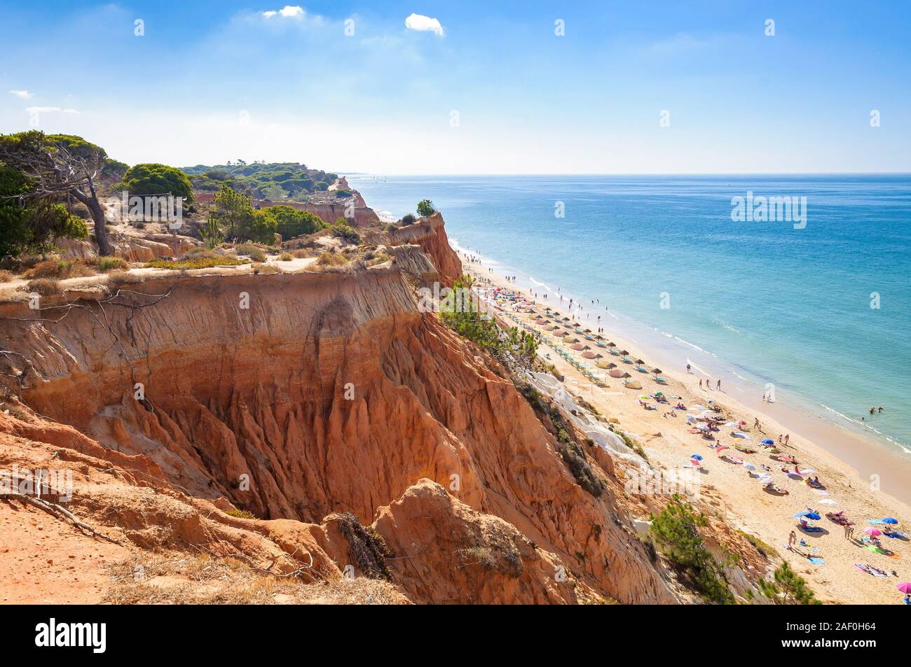 Beautiful Falesia Beach in Portugal seen from the cliff Stock Photo - Alamy