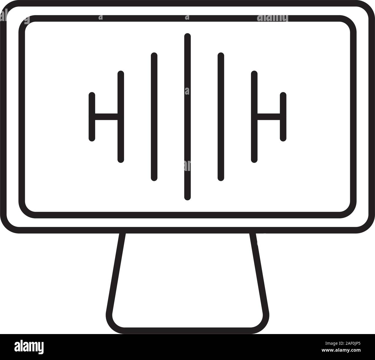 desktop computer display isolated icon Stock Vector Image & Art - Alamy