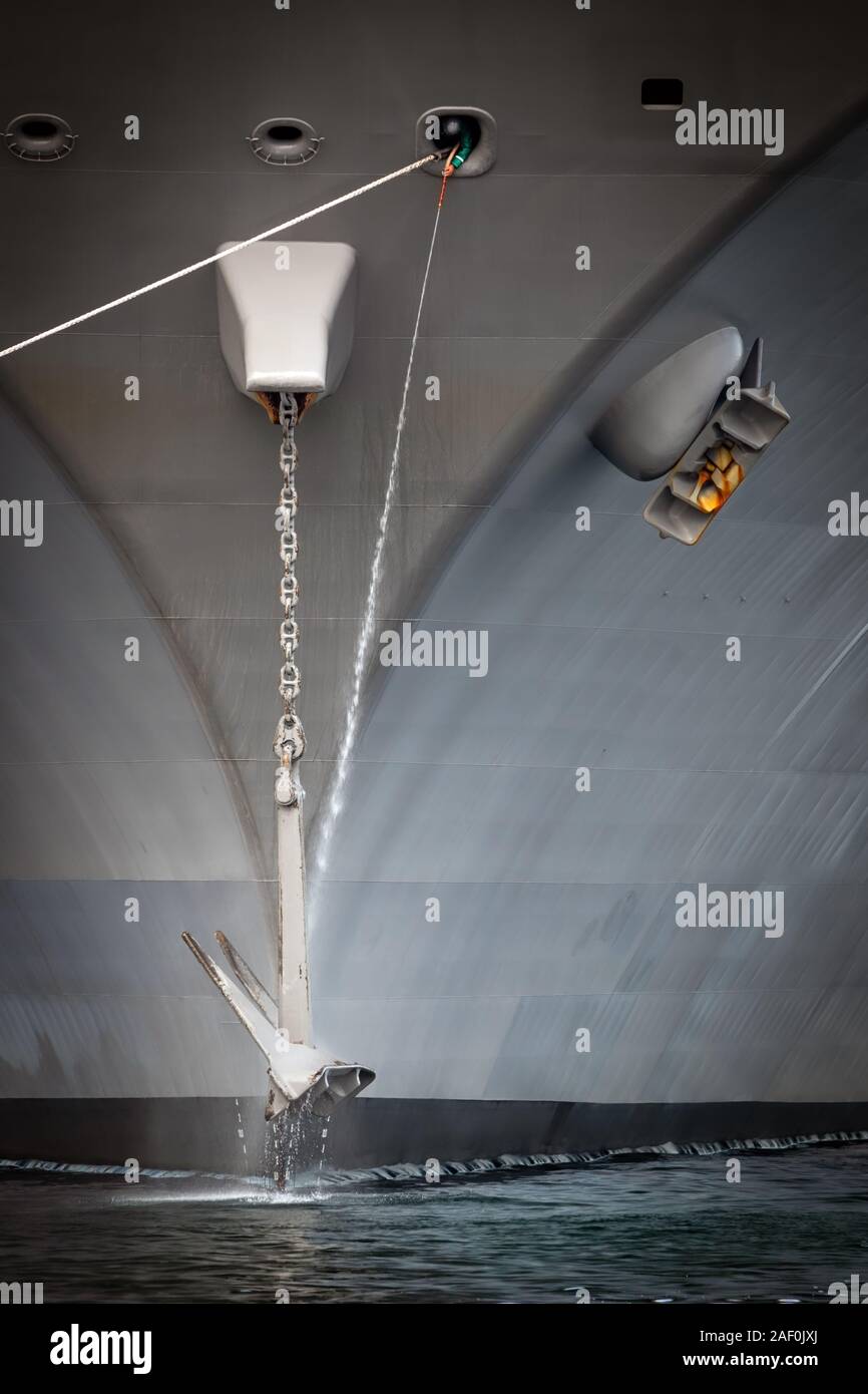 Aircraft carrier anchor hi-res stock photography and images - Alamy