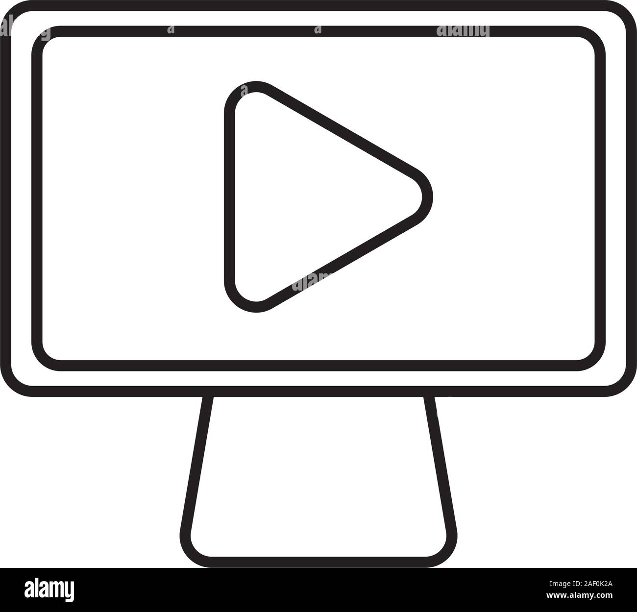 desktop computer display isolated icon Stock Vector Image & Art - Alamy