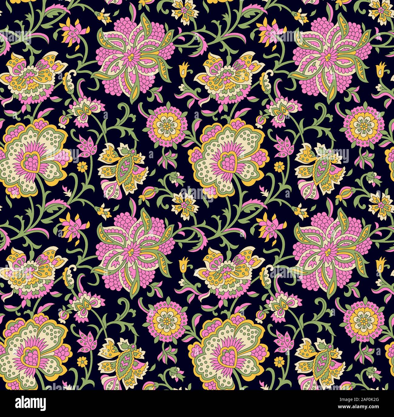 seamless floral design pattern background Stock Photo - Alamy