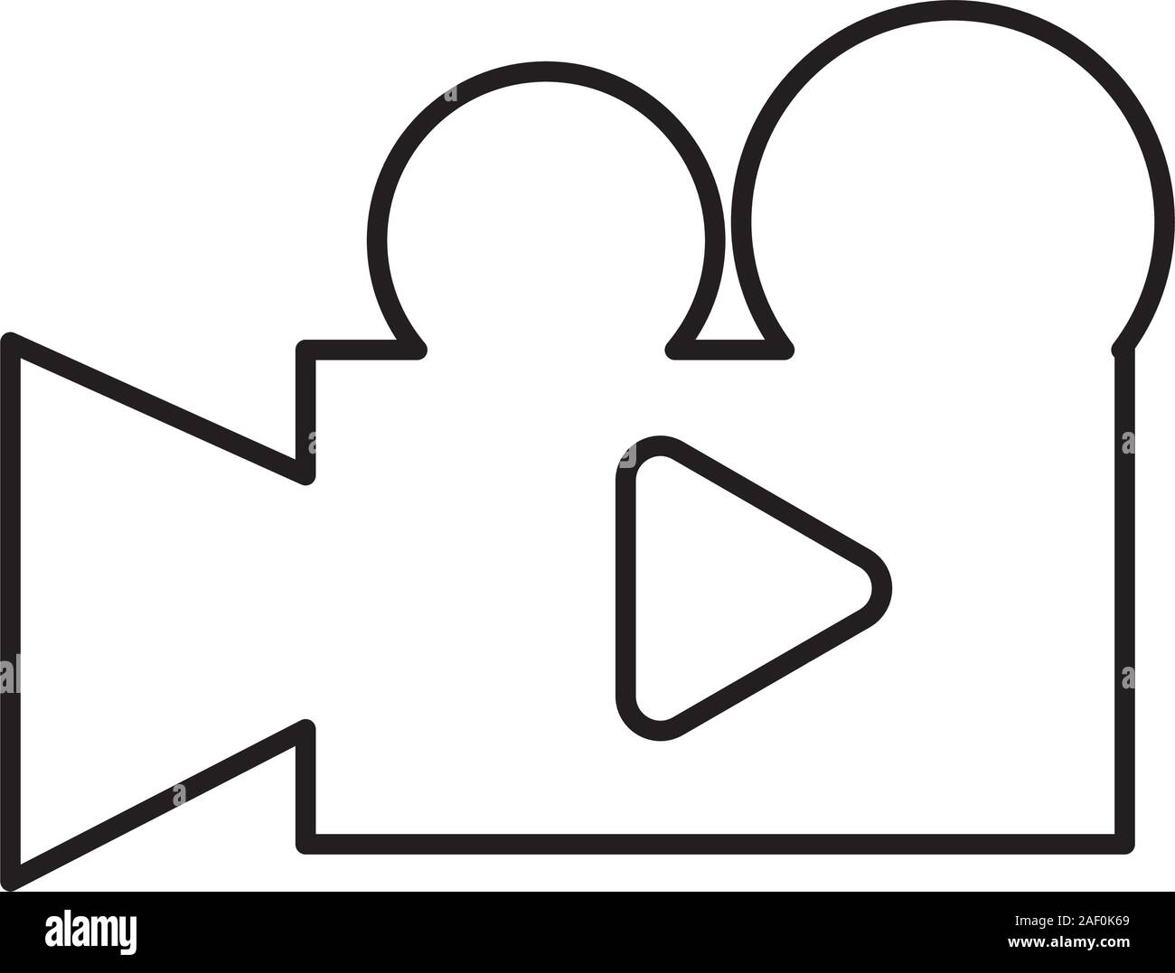 media player play button in camera video Stock Vector Image & Art - Alamy