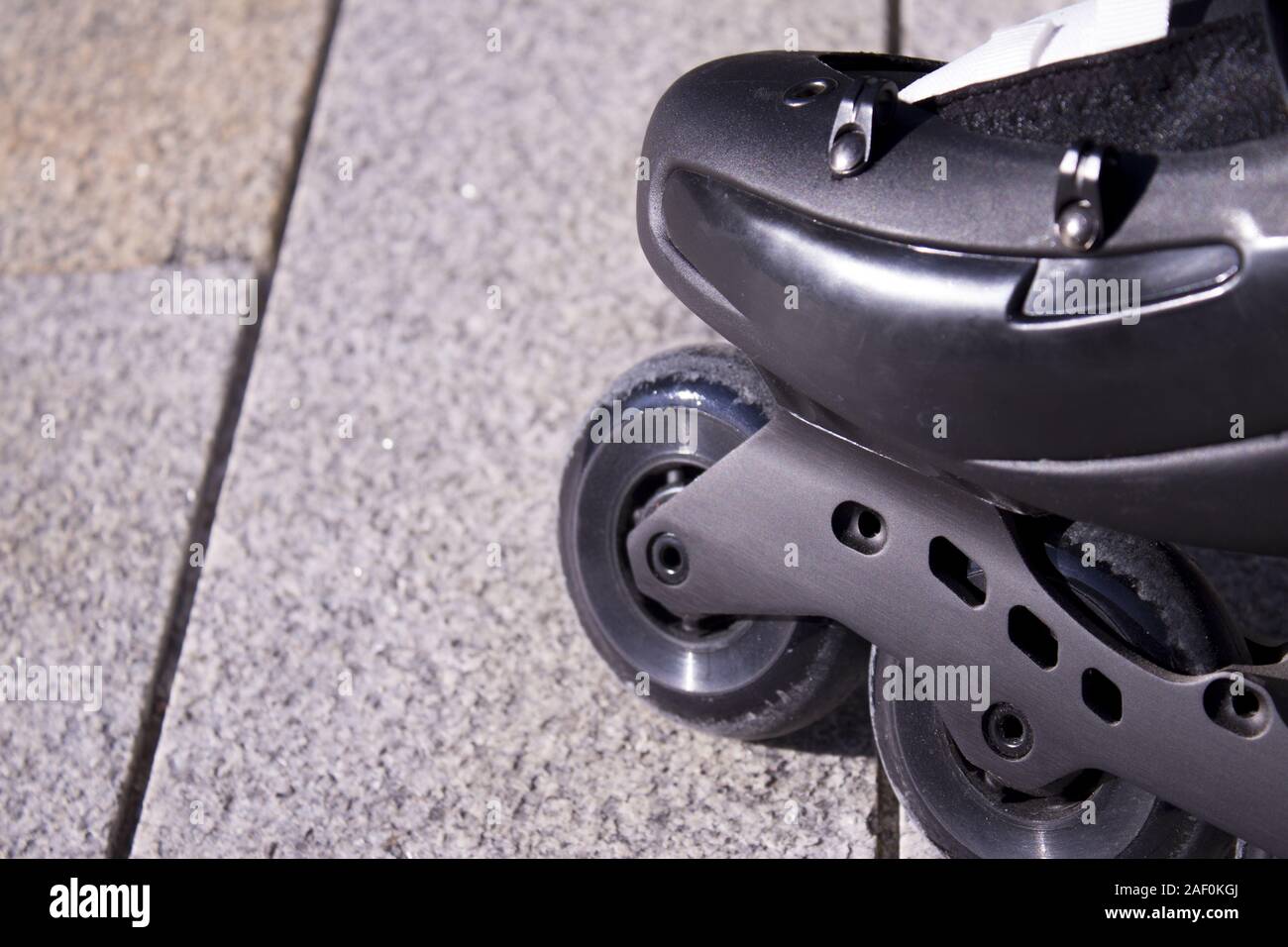 Black freestyle roller skates Stock Photo - Alamy