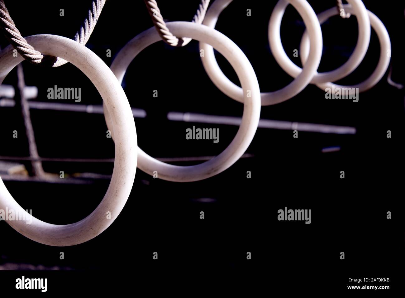 Professional training rings for athletes Stock Photo - Alamy