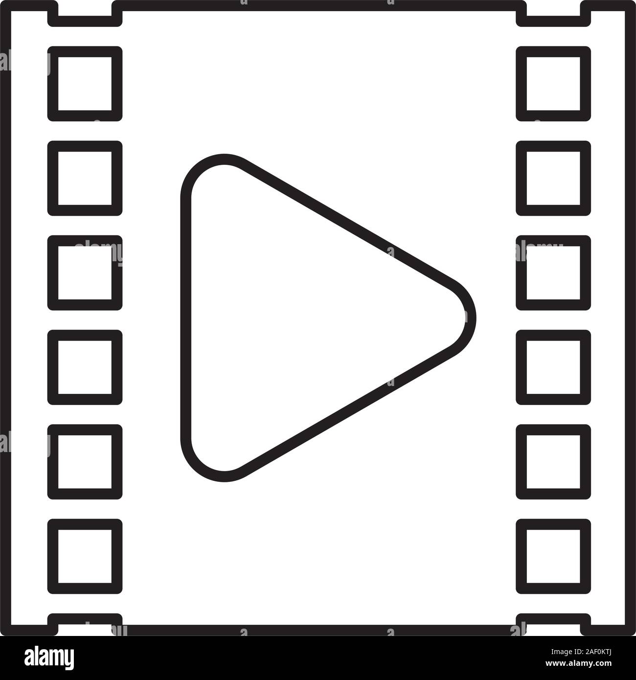media player play button in film tape Stock Vector Image & Art - Alamy