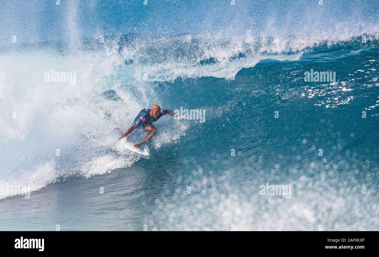 Haleiwa, HI, USA. 11th Dec, 2019. Kelly Slater pictured during Heat 8 ...
