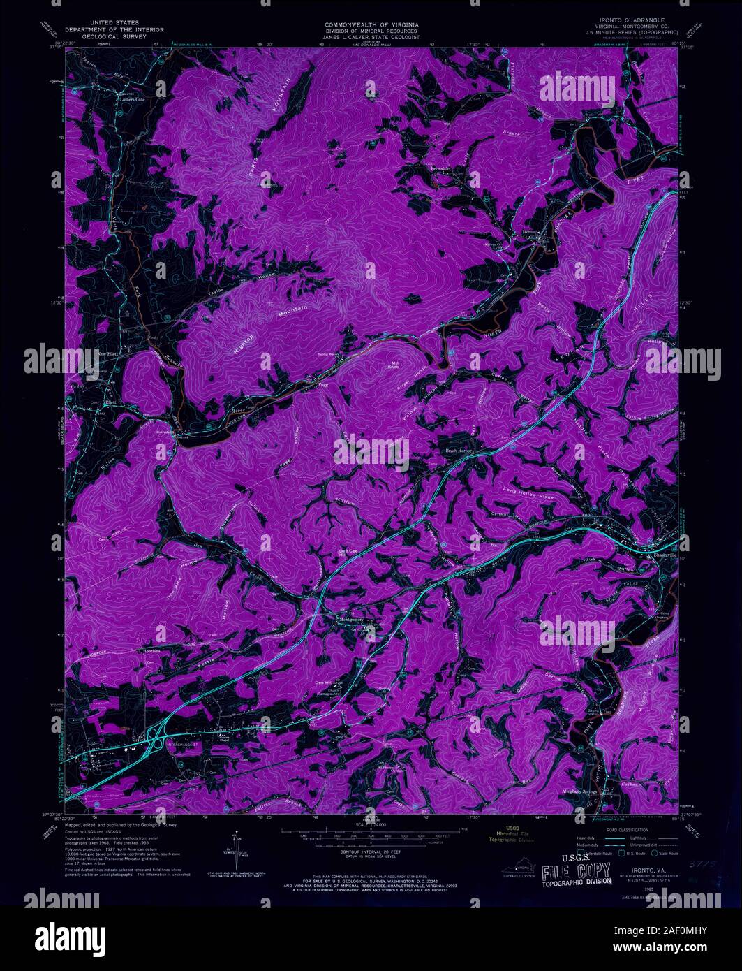 VA Ironto 185469 1965 24000 Inverted Stock Photo - Alamy