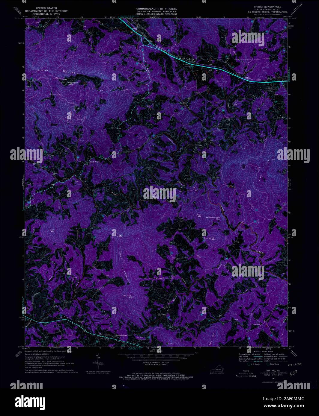 VA Irving 185475 1967 24000 Inverted Stock Photo - Alamy