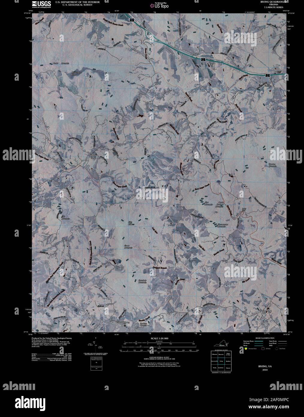 VA Irving 20100713 TM Inverted Stock Photo - Alamy