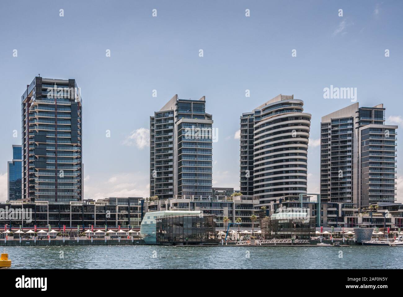 Melbourne, Australia - November 16, 2009: Multiple high rise modern ...