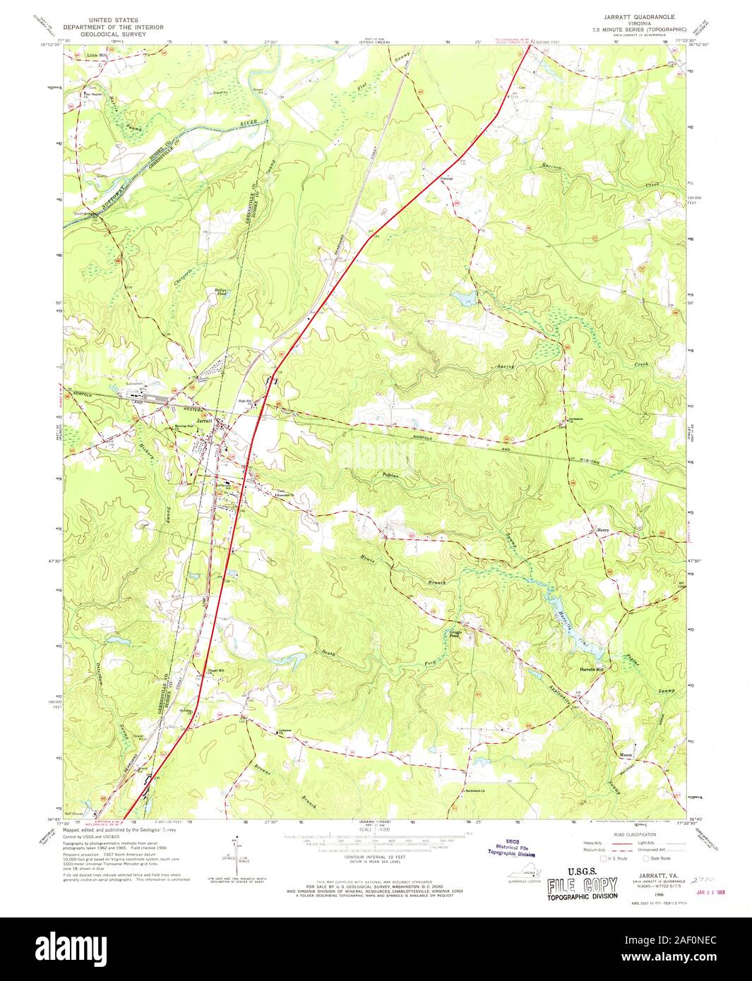 Map of jarratt hi-res stock photography and images - Alamy