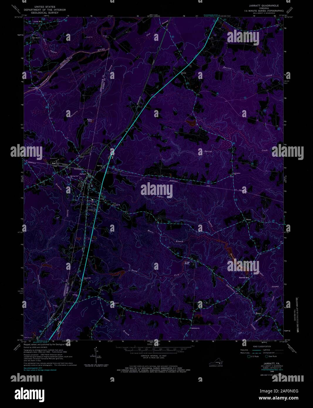 Map of jarratt hi-res stock photography and images - Alamy