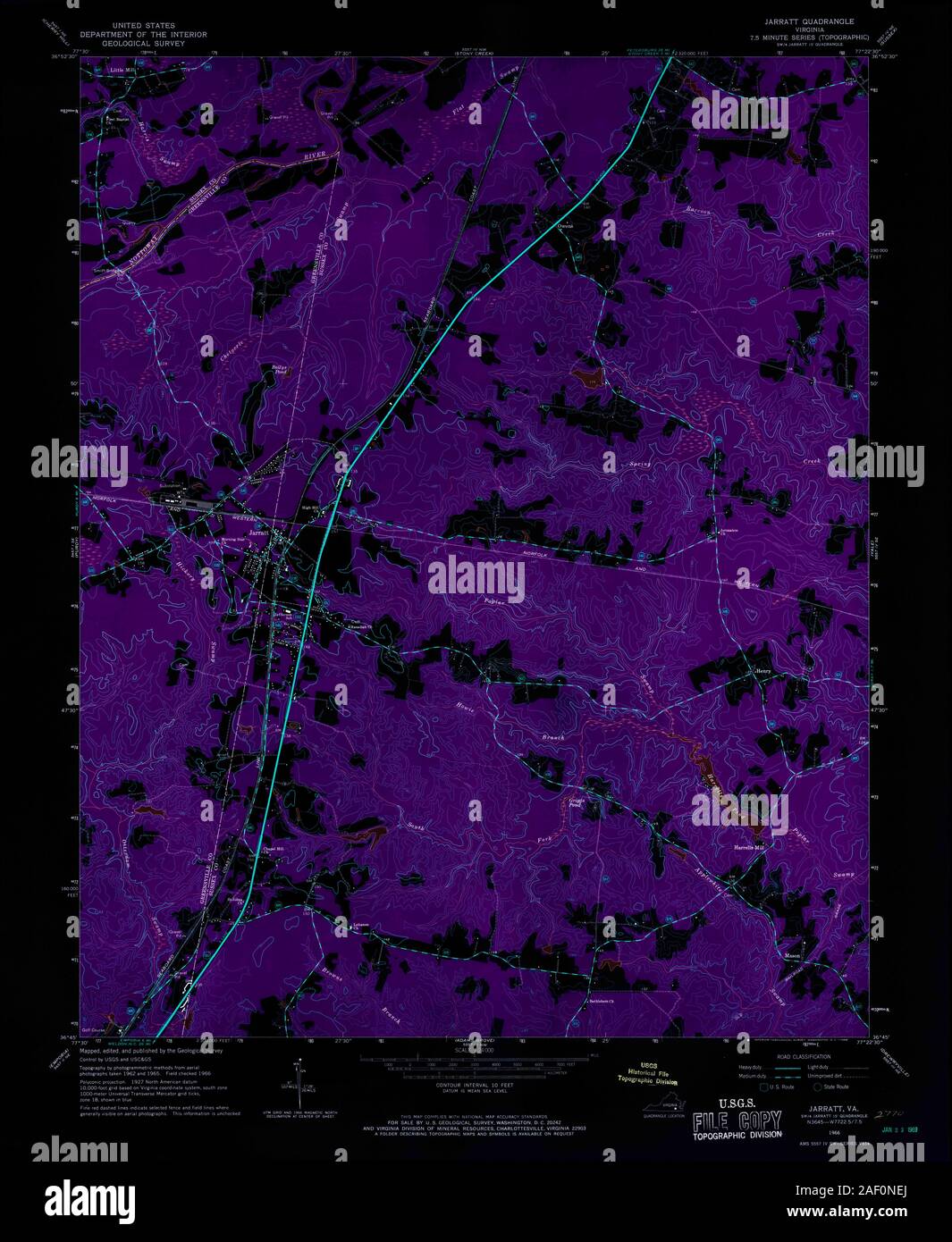 Map of jarratt hi-res stock photography and images - Alamy