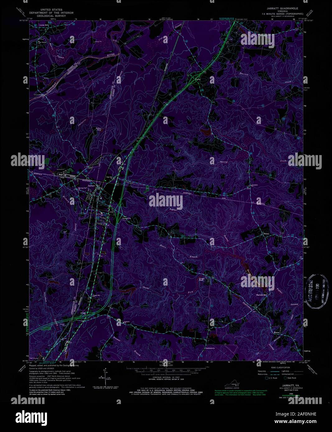 Map of jarratt hi-res stock photography and images - Alamy