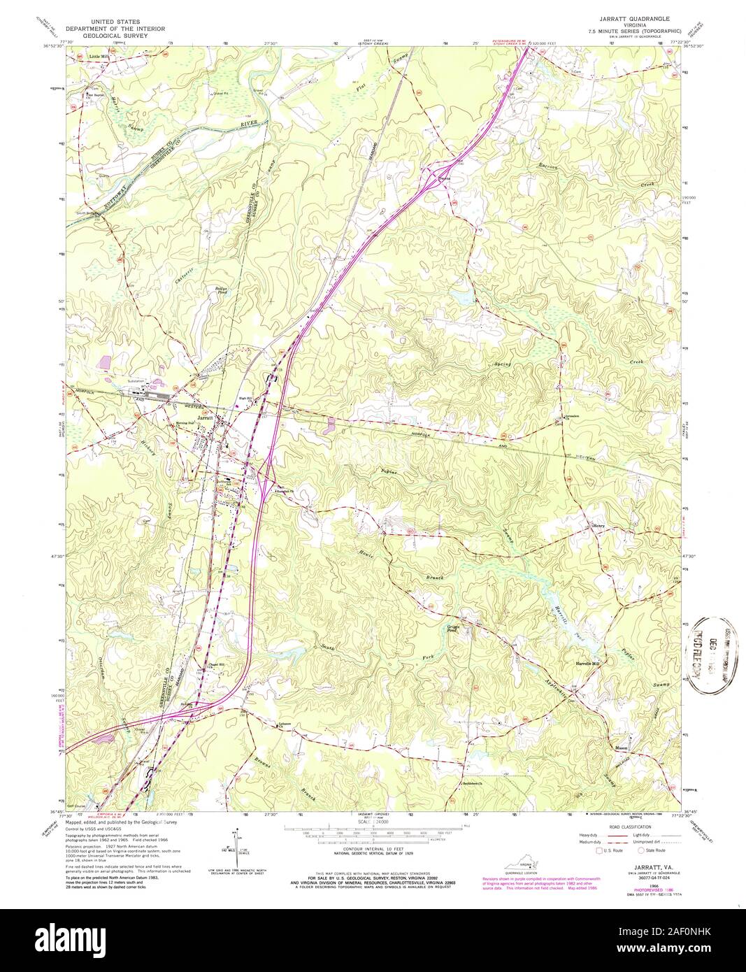 Map of jarratt hi-res stock photography and images - Alamy