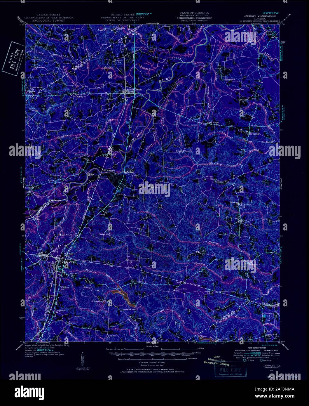 Map of jarratt hi-res stock photography and images - Alamy