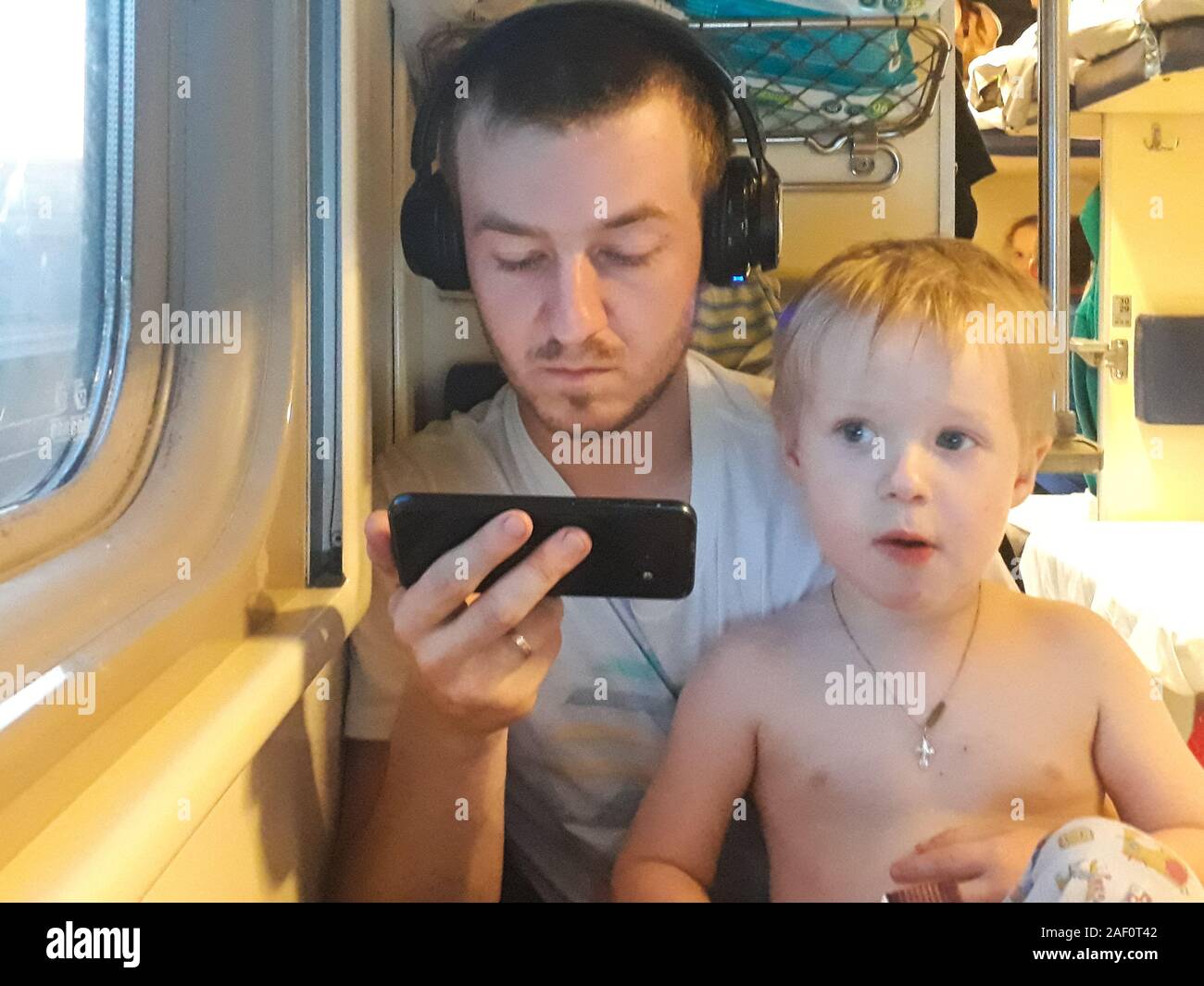 Boy grandfather wagon hi-res stock photography and images - Alamy