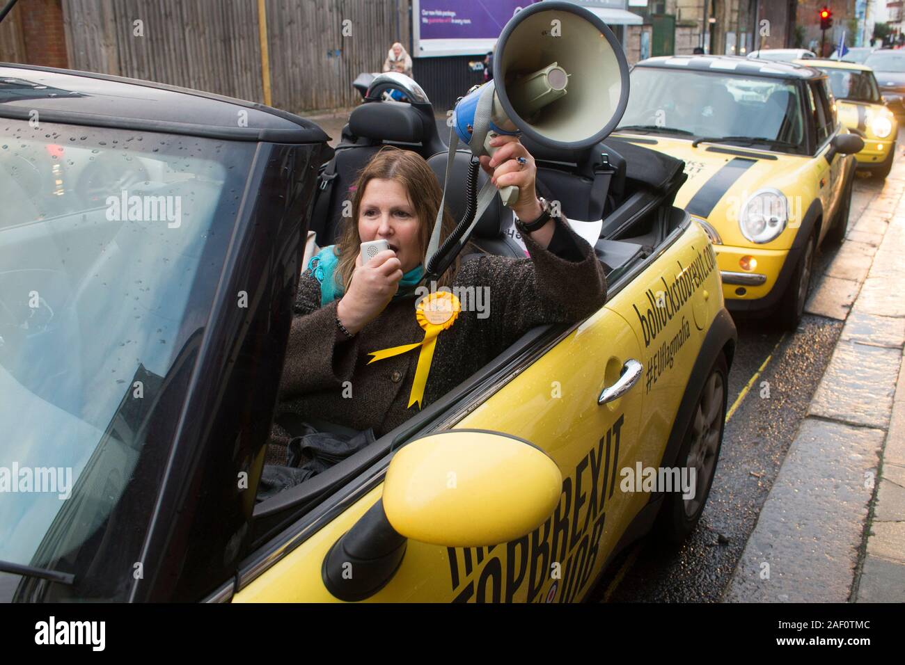 London, UK - 11 Dec 2019 - EU Flag Mafia minis visiting Chelsea and ...