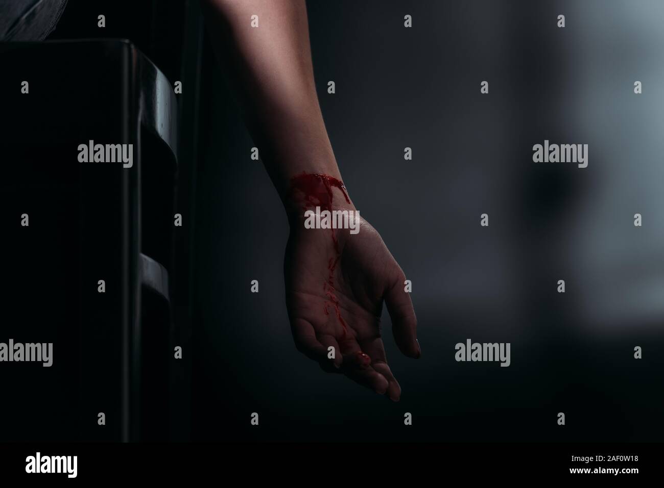 Hand cut blood bleeding hi-res stock photography and images - Alamy