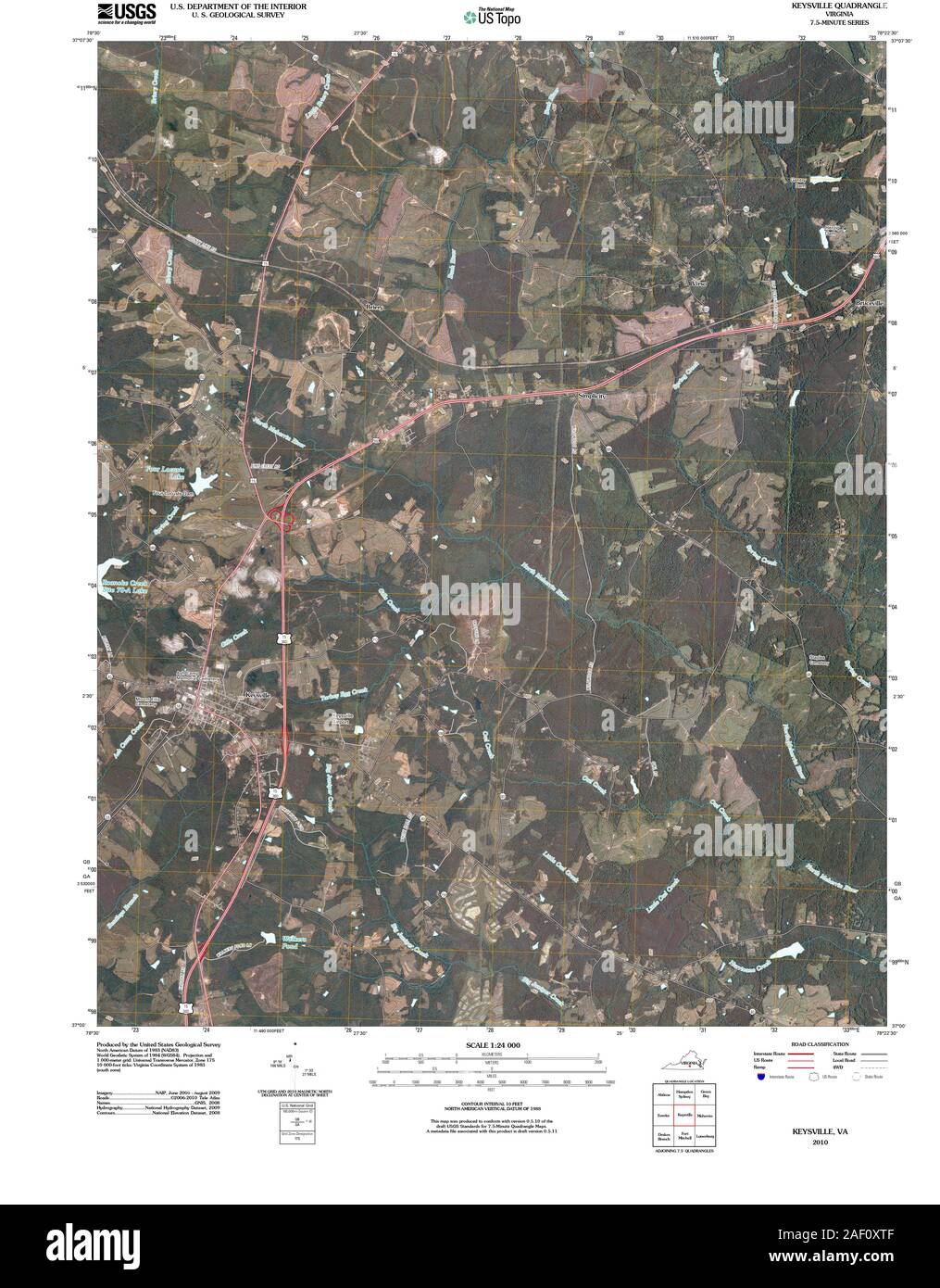 Map of keysville hi-res stock photography and images - Alamy