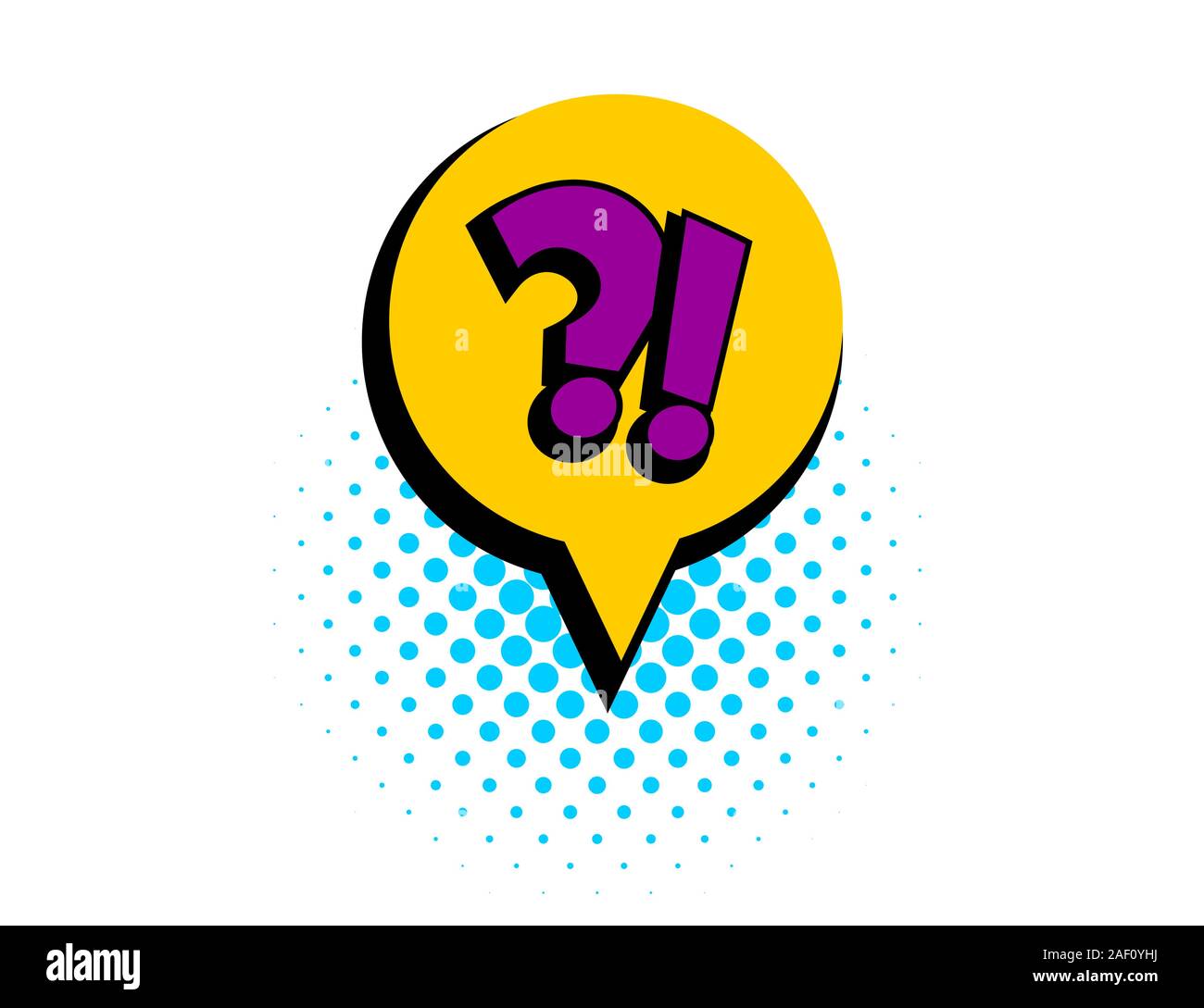 Bubble pop art question design hi-res stock photography and images - Alamy