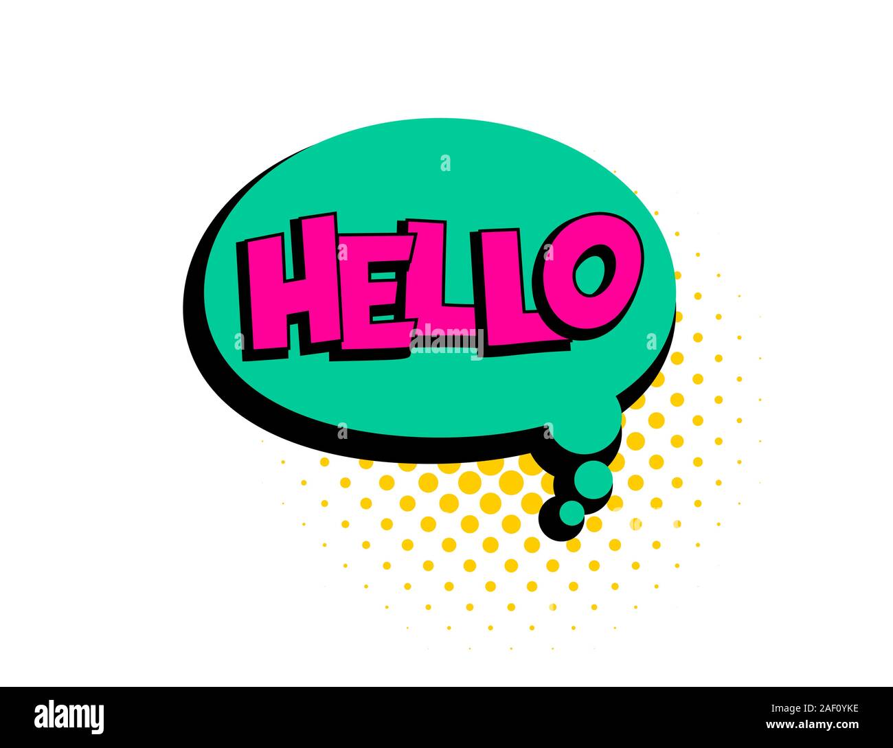 Hello speech bubble pop art comic text Stock Vector Image & Art - Alamy