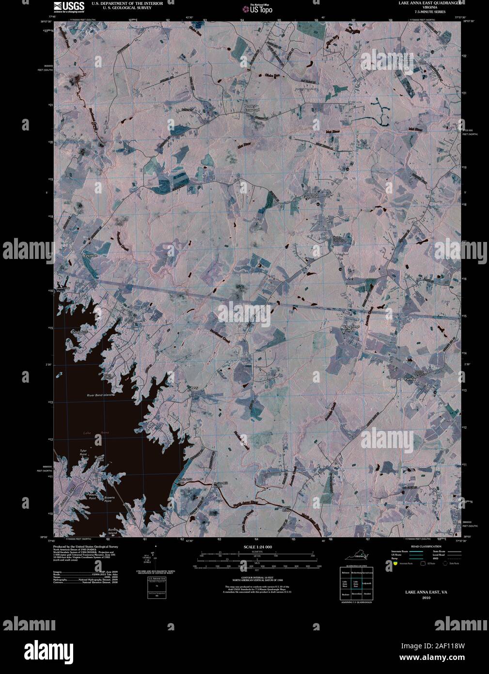 Lake anna map hi-res stock photography and images - Alamy