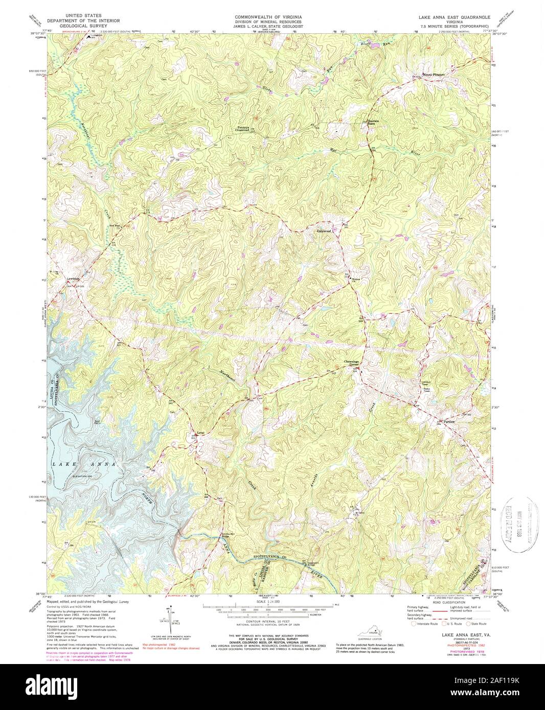 Lake anna map hi-res stock photography and images - Alamy