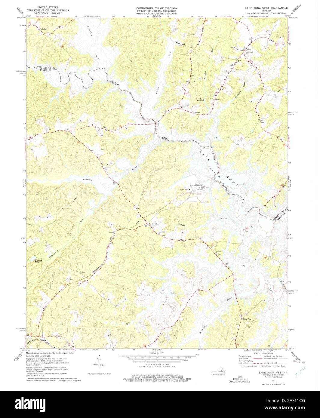 Lake anna map hi-res stock photography and images - Alamy