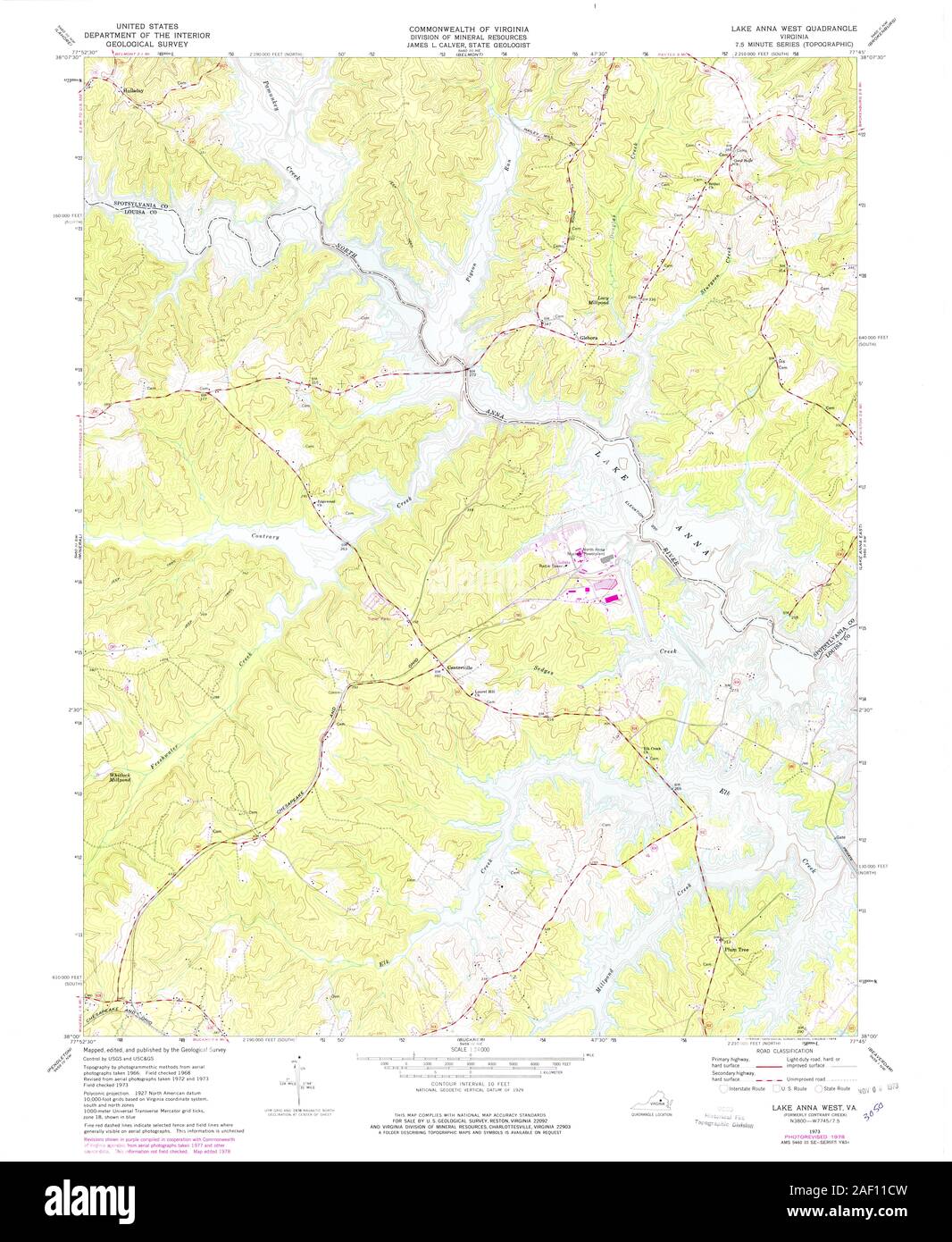 Lake anna map hi-res stock photography and images - Alamy