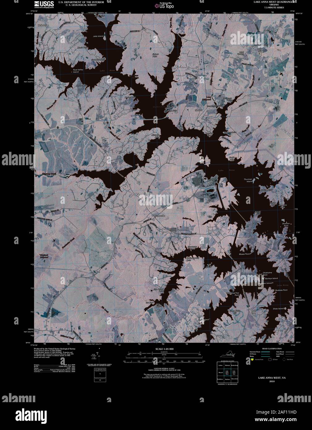 Lake anna map hi-res stock photography and images - Alamy