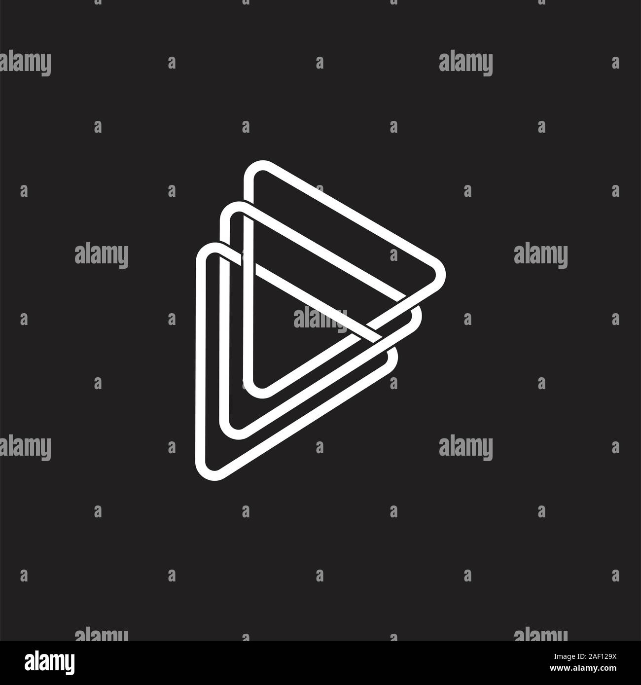 linked triangle wire symbol logo vector Stock Vector Image & Art - Alamy