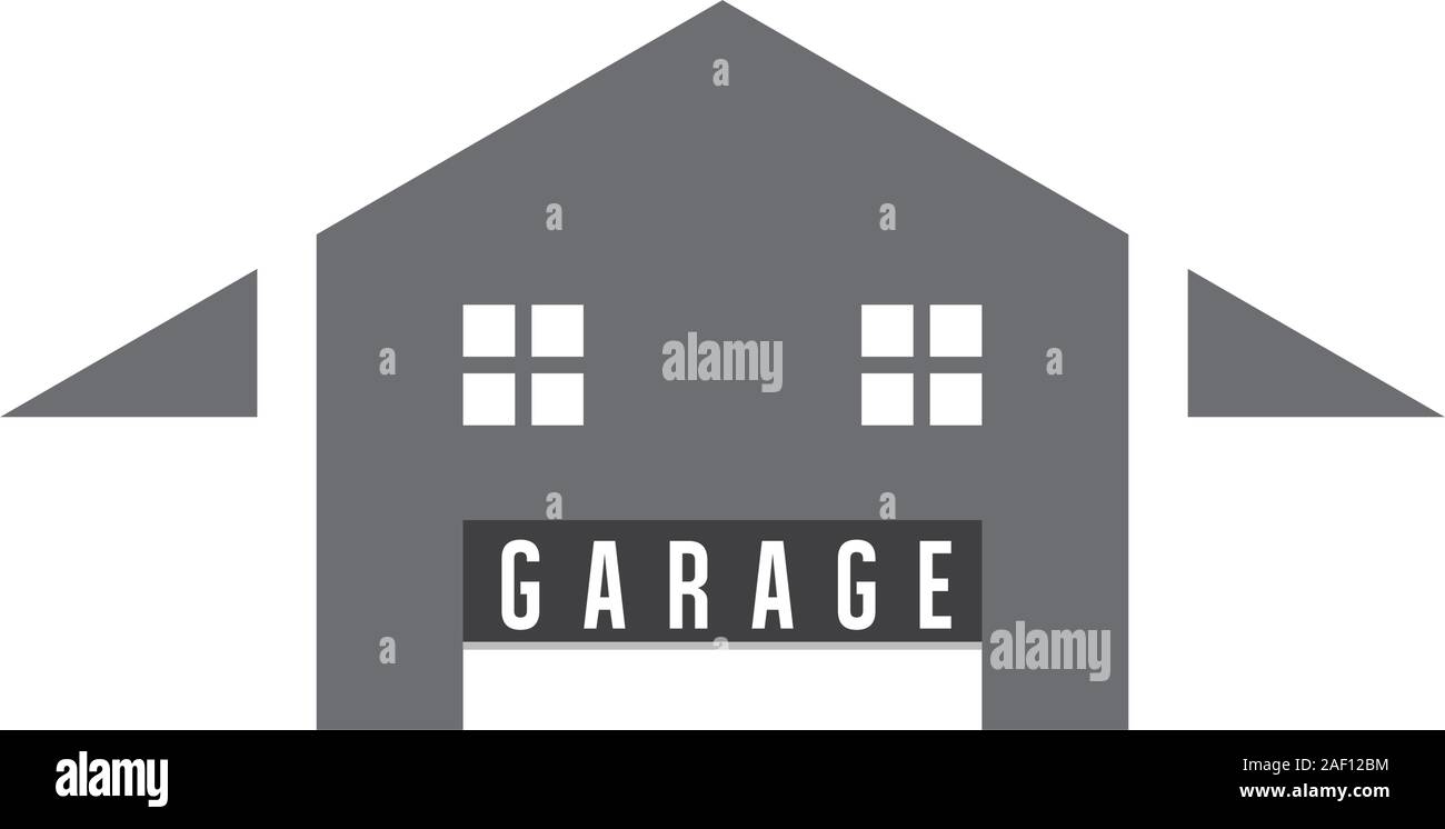 garage house simple geometric text logo vector Stock Vector Image & Art ...
