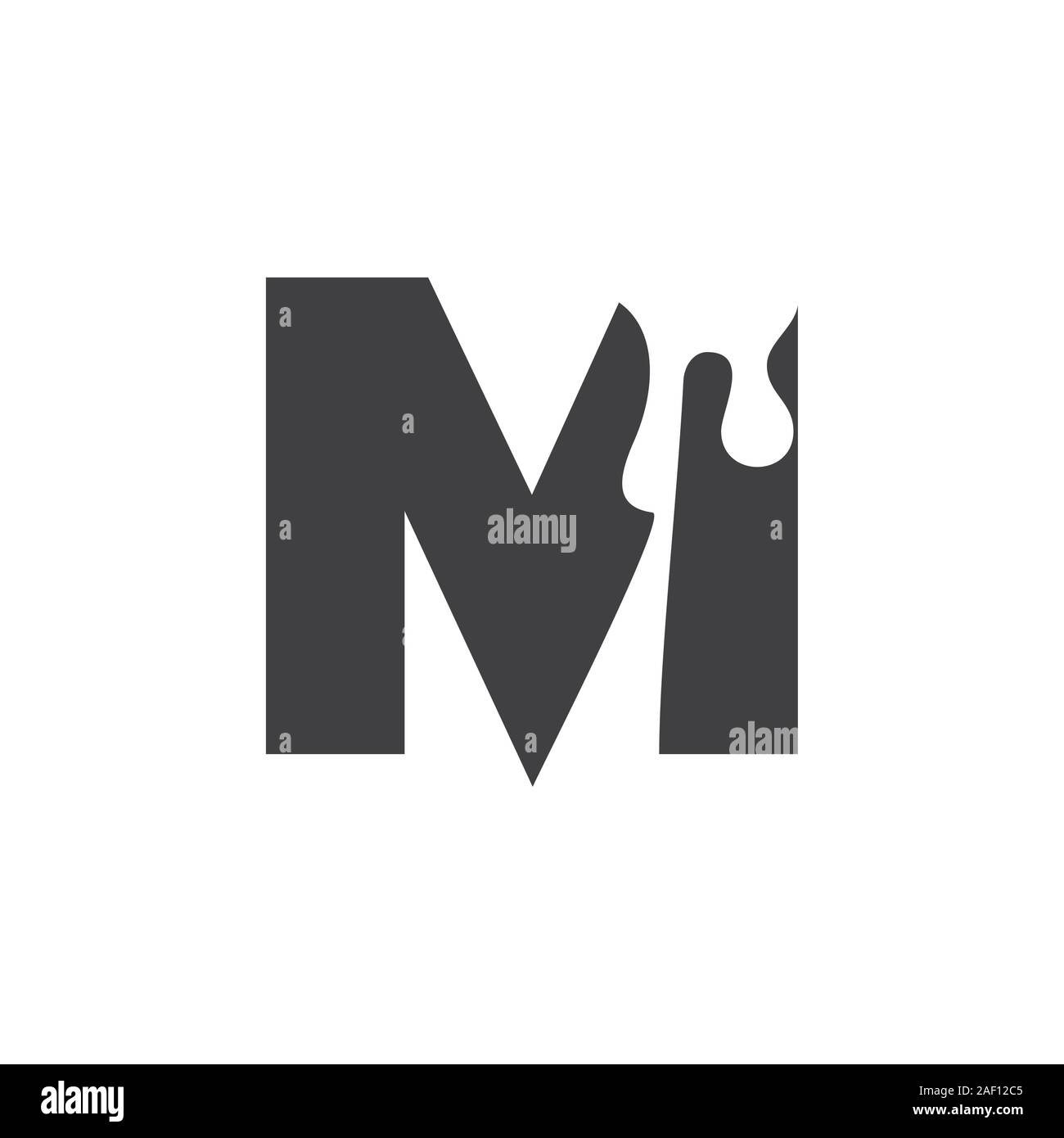letter m melting design logo vector Stock Vector Image & Art - Alamy