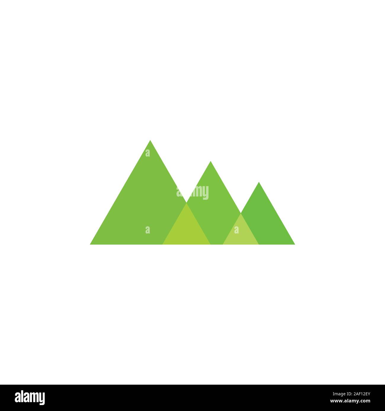 mountain geometric green design vector Stock Vector Image & Art - Alamy