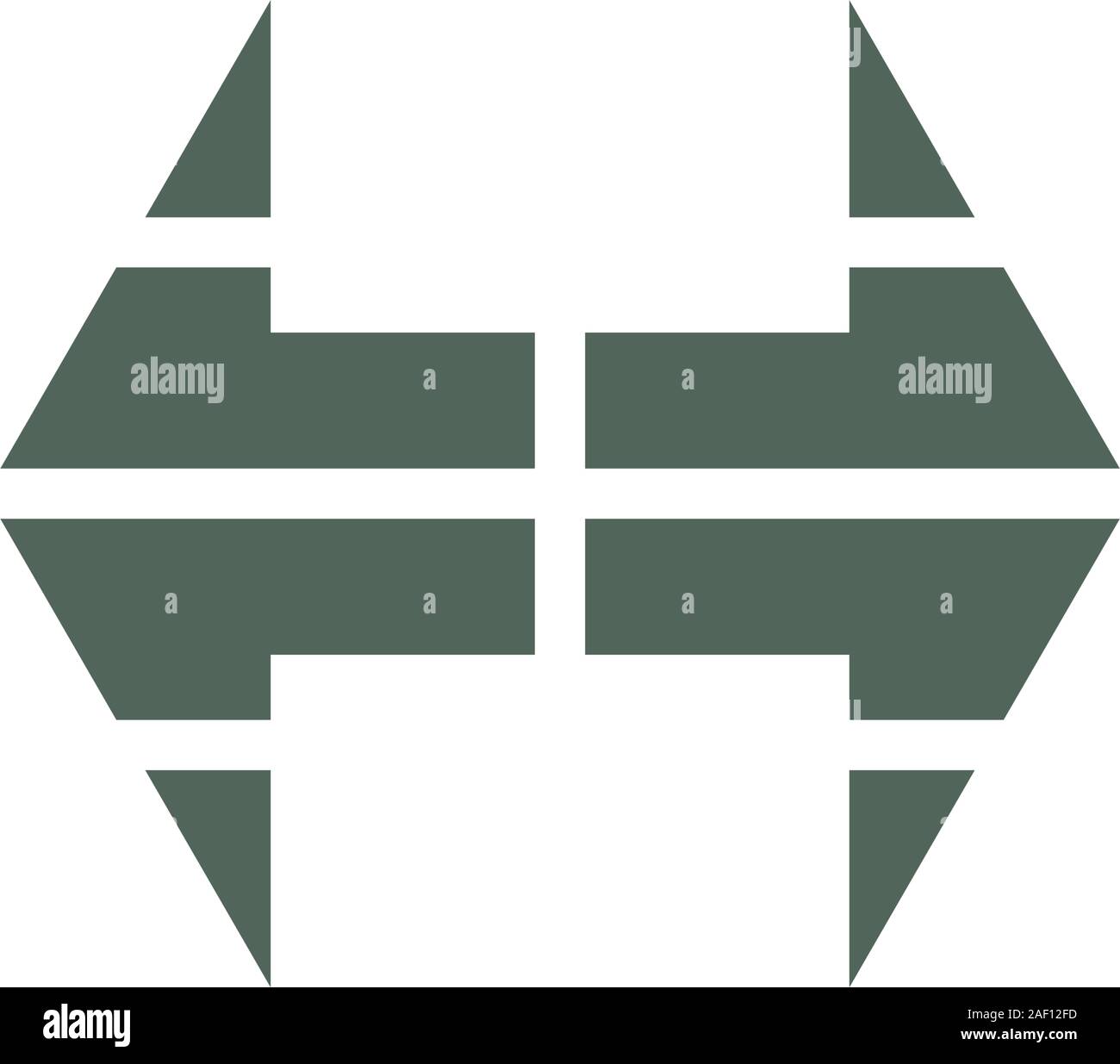 simple geometric opposite arrow exchange symbol logo vector Stock ...