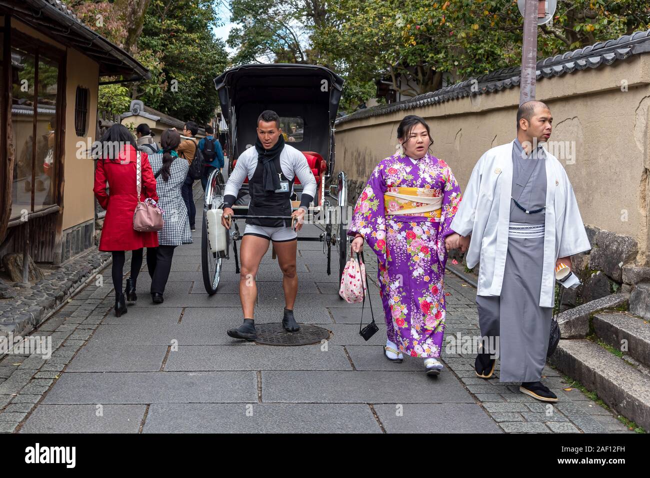 Pulled rickshaw japan hi-res stock photography and images - Alamy