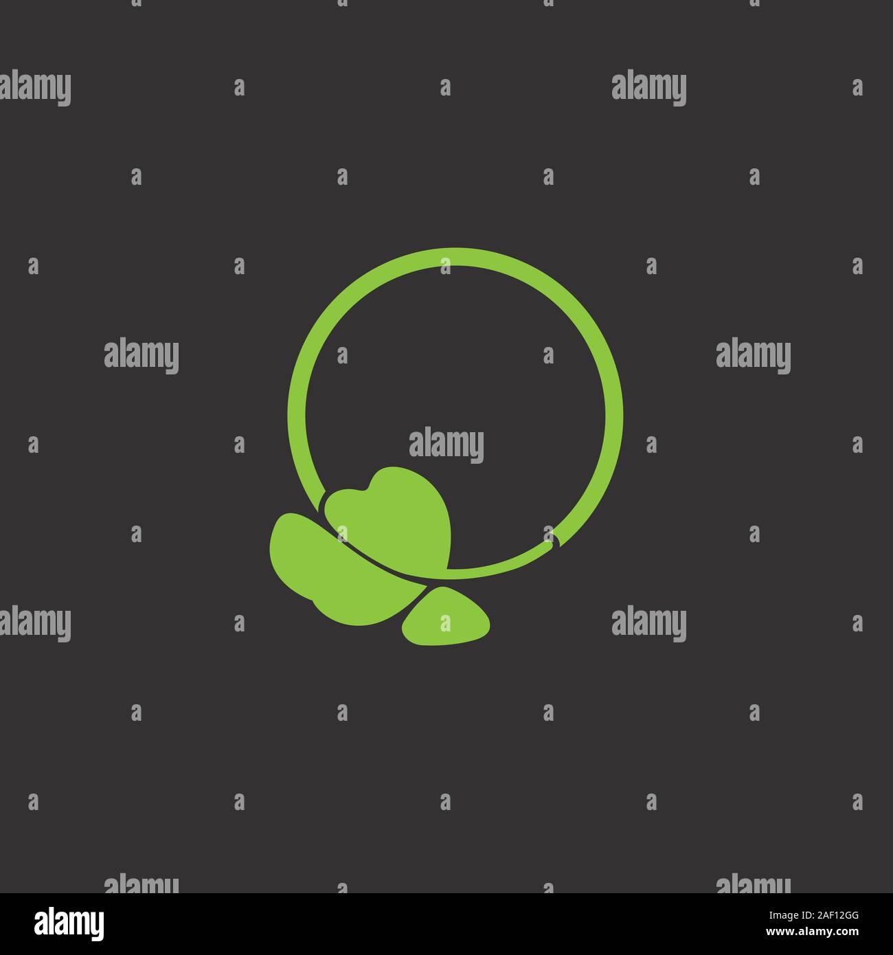 simple circle leaf parsley design logo vector Stock Vector Image & Art ...