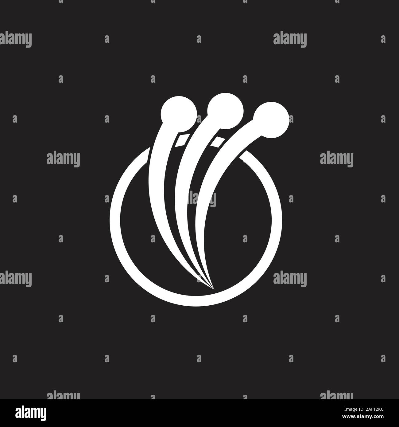 circle object motion fly fast abstract logo vector Stock Vector Image ...