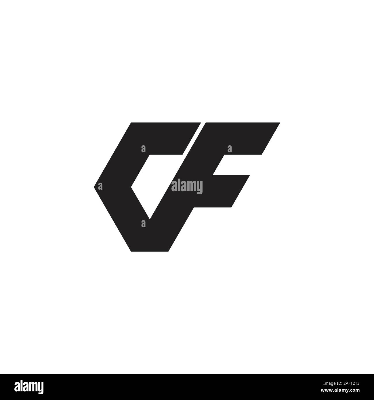 letter cf simple geometric logo vector Stock Vector Image & Art - Alamy