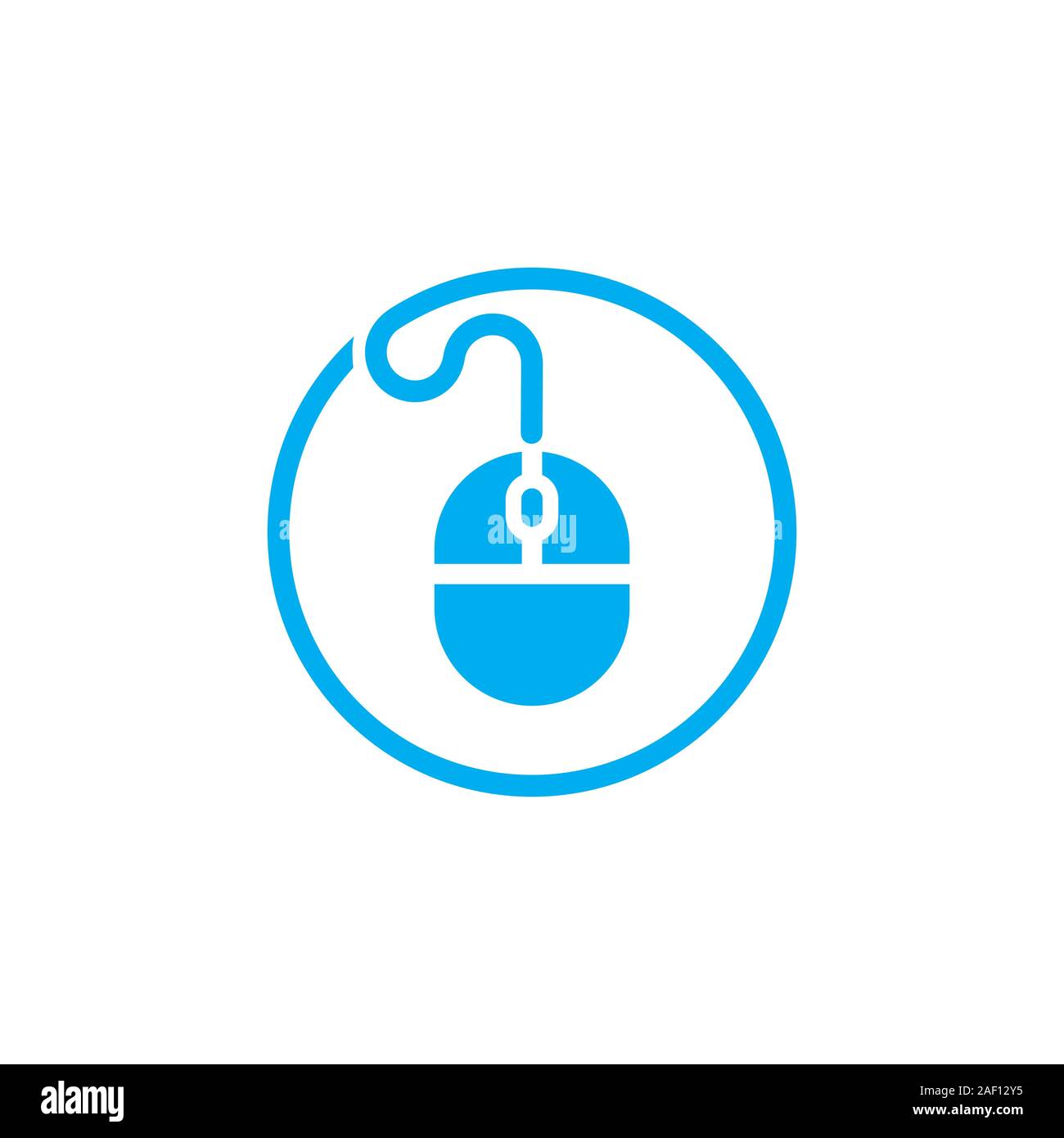 mouse circle line symbol logo vector Stock Vector Image & Art - Alamy