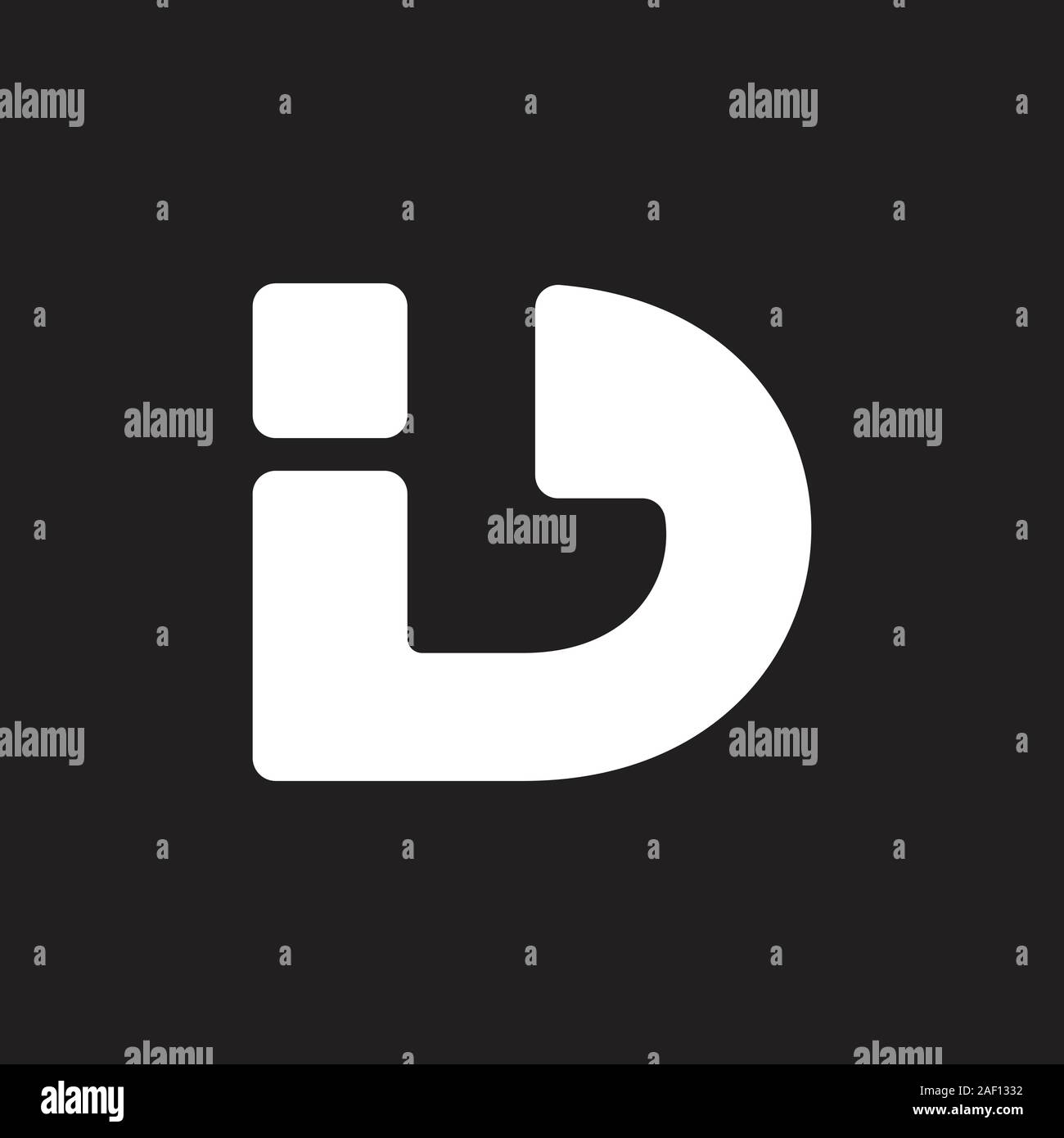 letter id abstract geometric logo vector Stock Vector Image & Art - Alamy