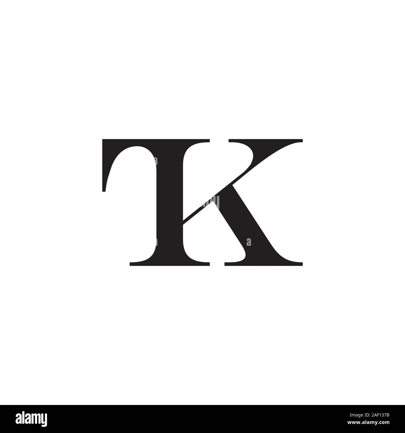 letter tk linked simple logo vector Stock Vector Image & Art - Alamy