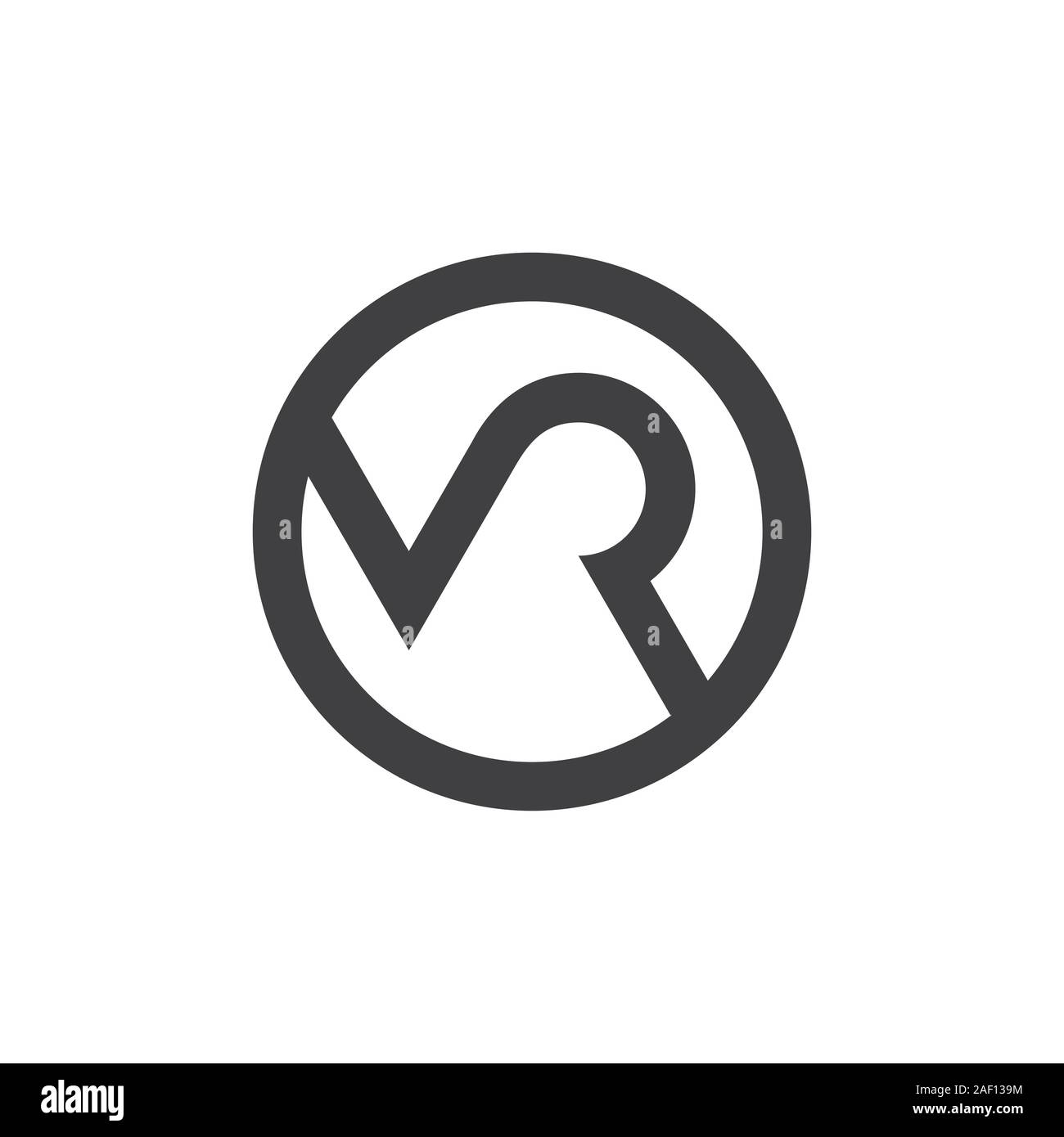 letter mr circle geometric logo vector Stock Vector Image & Art - Alamy