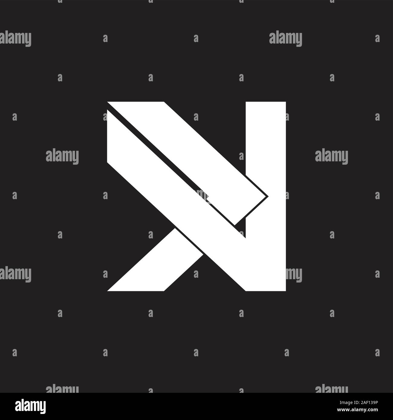 letter v geometric arrow overlapping logo vector Stock Vector Image ...