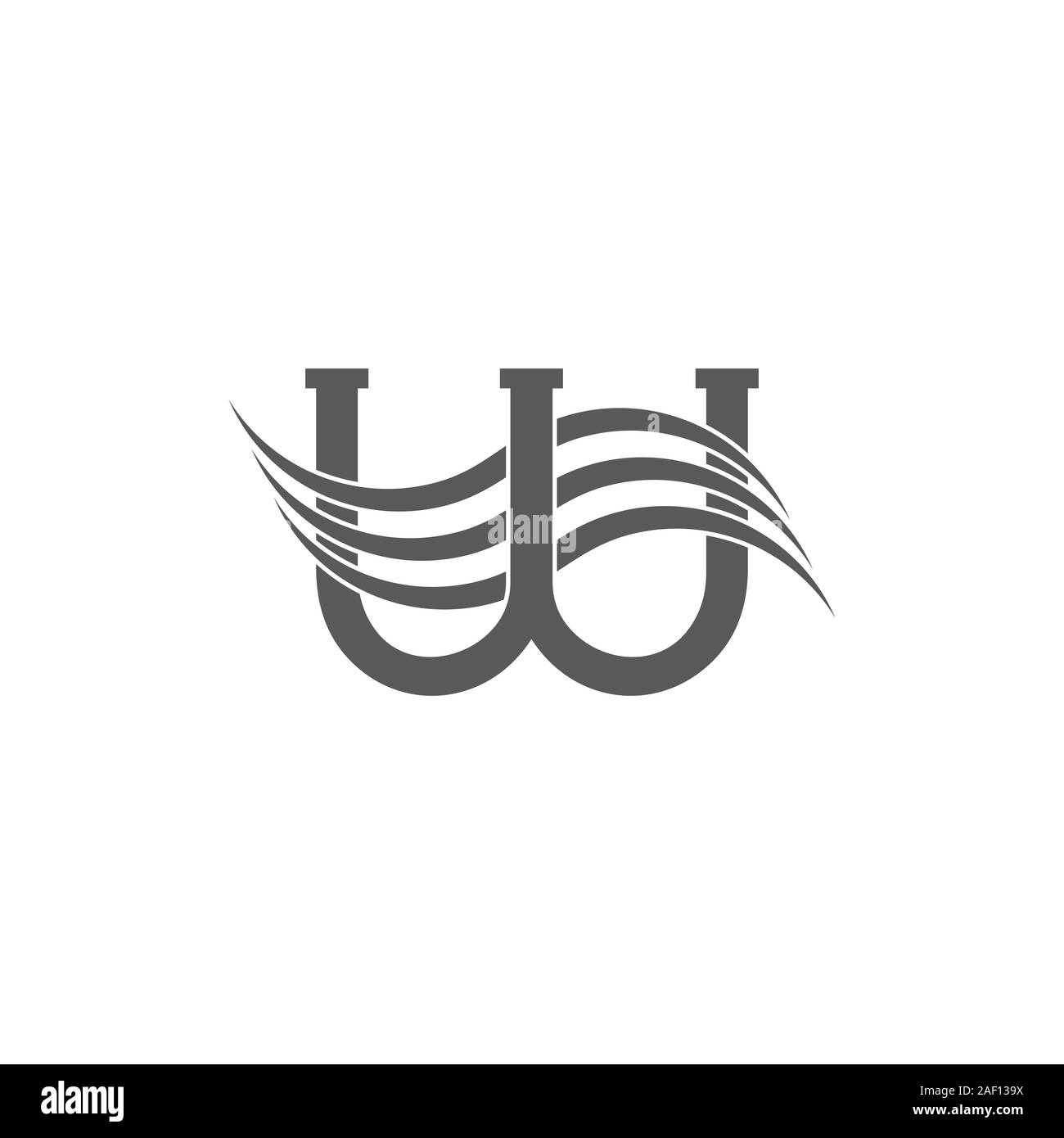letter w stripes waves design symbol vector Stock Vector Image & Art ...