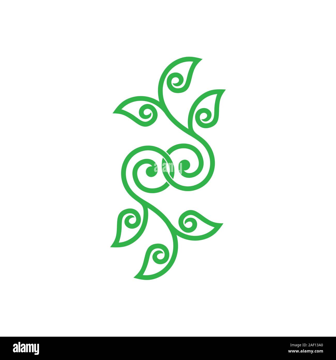 linked spiral tree curves design symbol vector Stock Vector Image & Art ...